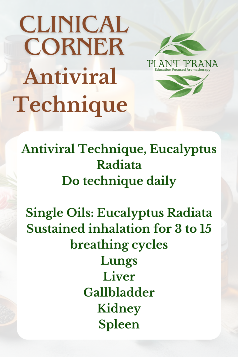 Clinical Corner: Antiviral Technique, Eucalyptus Radiata - Plant Prana Oils