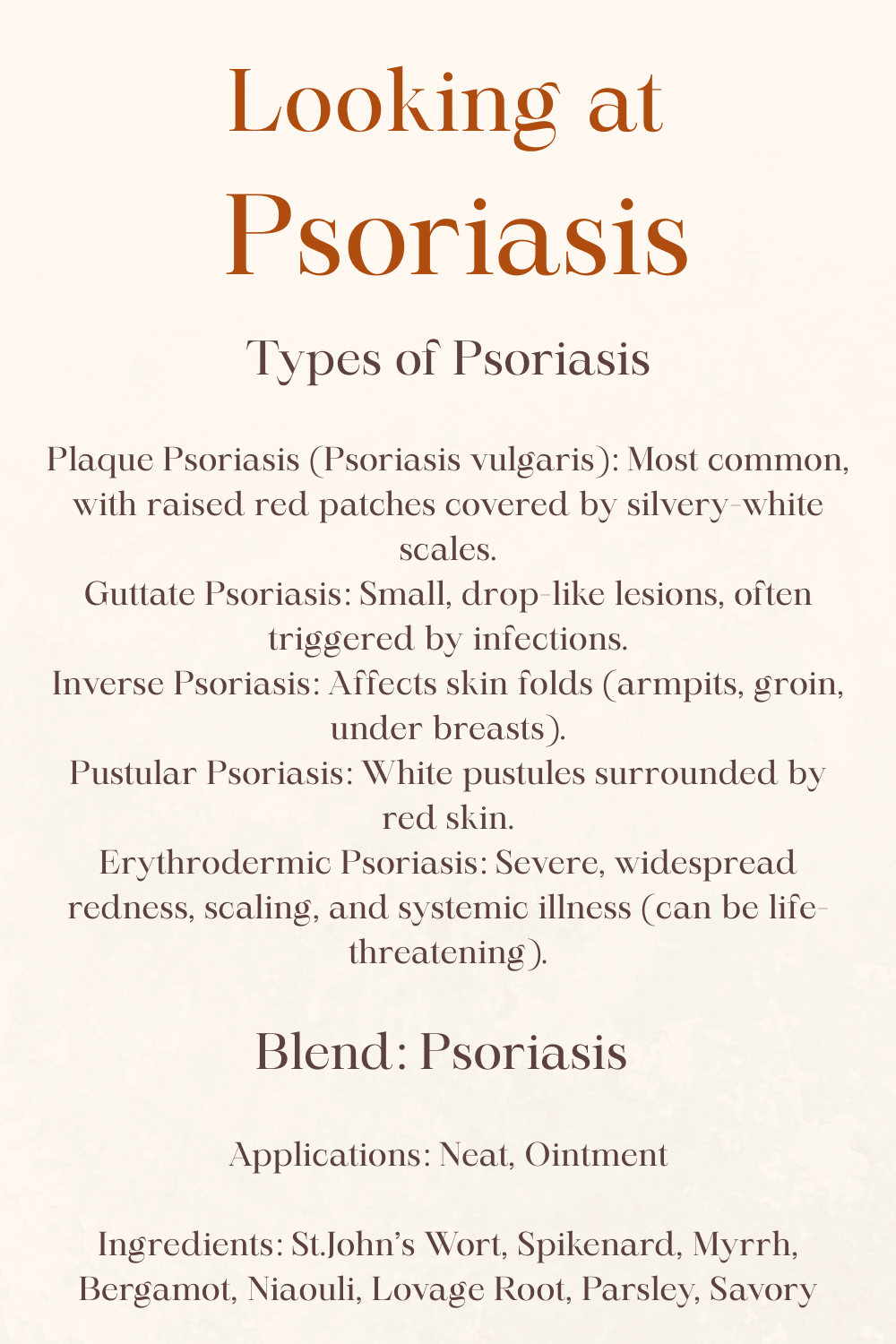 Looking at Psoriasis - Plant Prana Oils